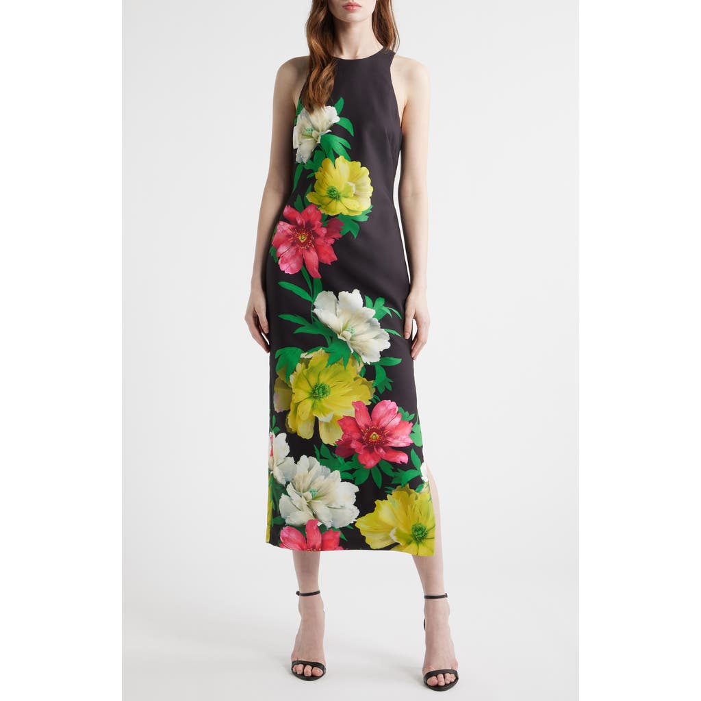 ADRIANNA PAPELL Floral Satin Gown
